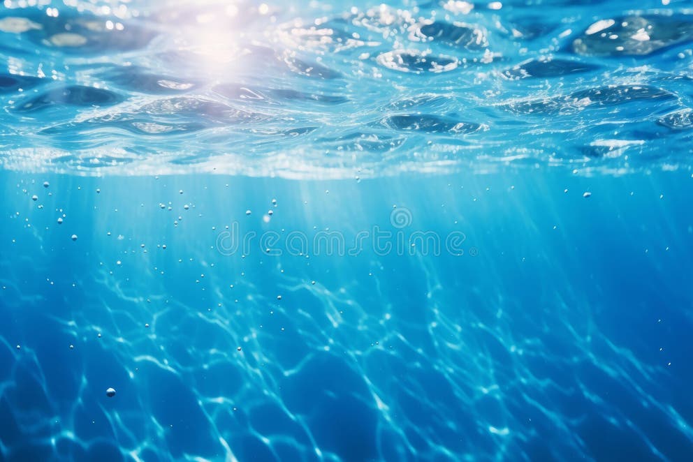 Processed Collage of Blue Water Material Texture in Sunlight ...