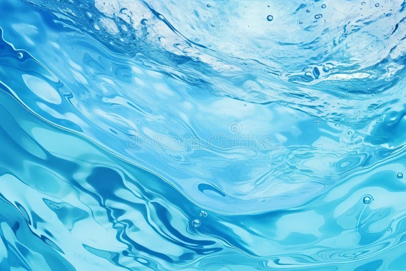 Processed Collage of Clean Blue Water Texture. Background for Banner ...