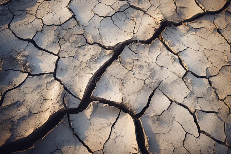 Processed Collage of Drought Big Cracks in Dry Ground Surface Texture ...