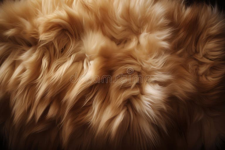 Processed Collage of Fluffy Animal Fur Surface Texture. Background for ...