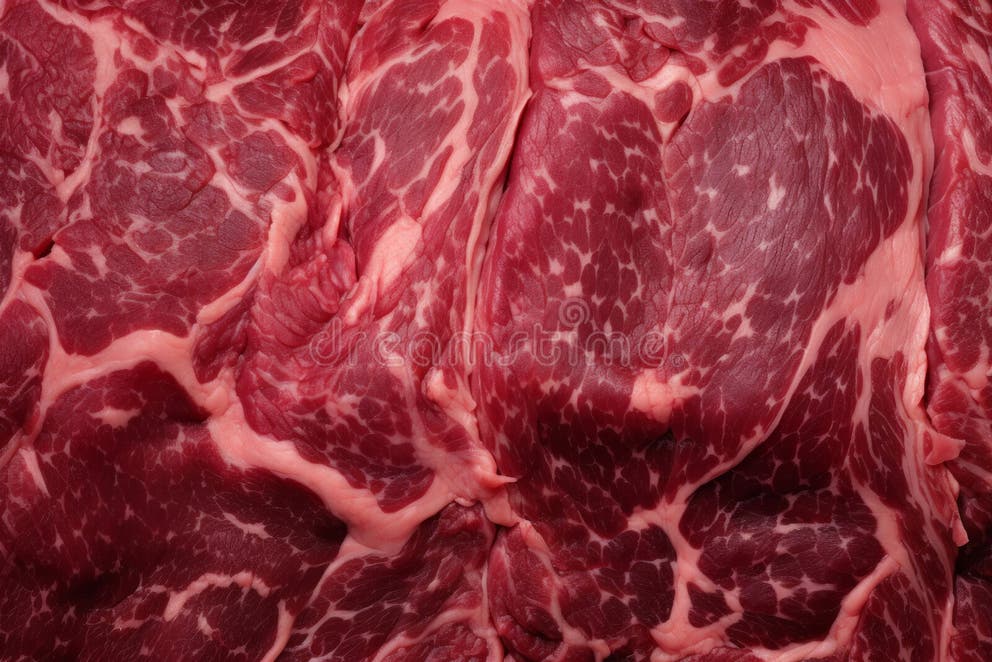 Processed Collage of Fresh Raw Meat Beef Surface Texture. Background ...