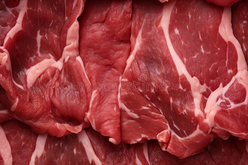 Processed Collage of Fresh Raw Meat Beef Surface Texture. Background ...