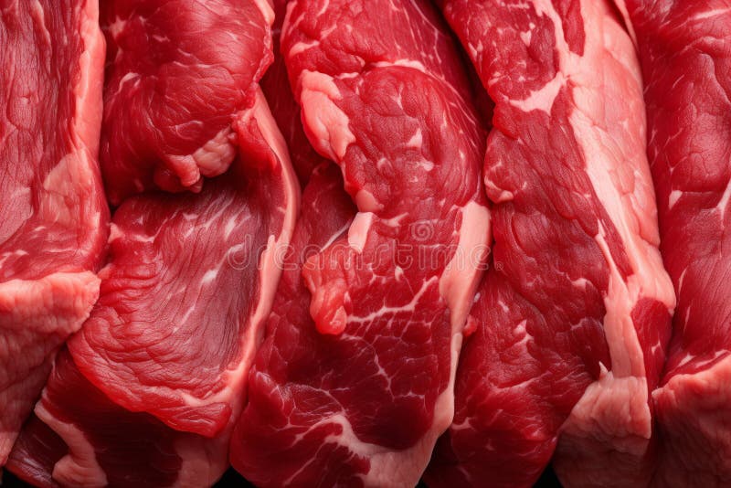 Processed Collage of Fresh Raw Meat Beef Surface Texture. Background ...