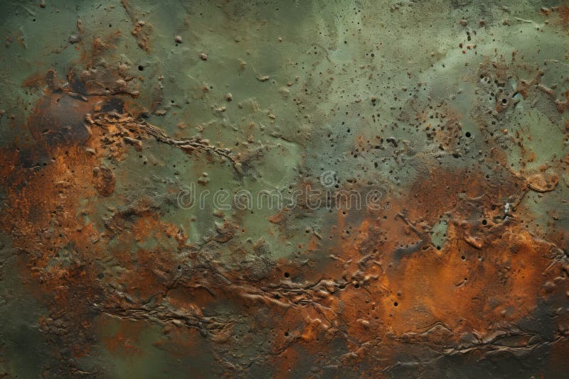 Processed Collage of Grunge Chipped Paint Rusty Textured Metal in ...