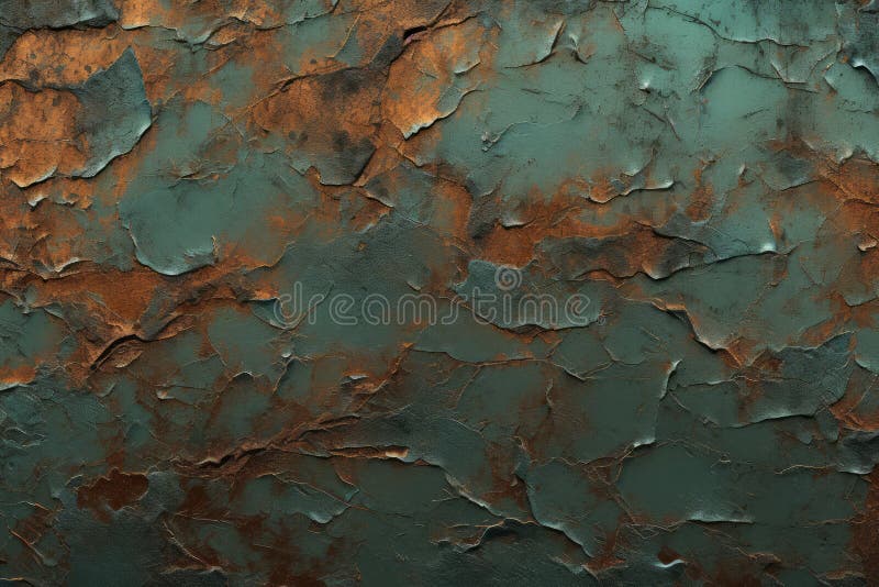 Processed Collage of Grunge Chipped Paint Rusty Textured Metal in ...