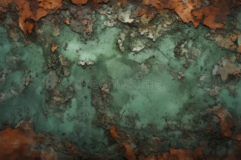 Processed Collage of Grunge Chipped Paint Rusty Textured Metal in ...