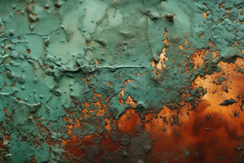 Processed Collage of Grunge Chipped Paint Rusty Textured Metal in ...