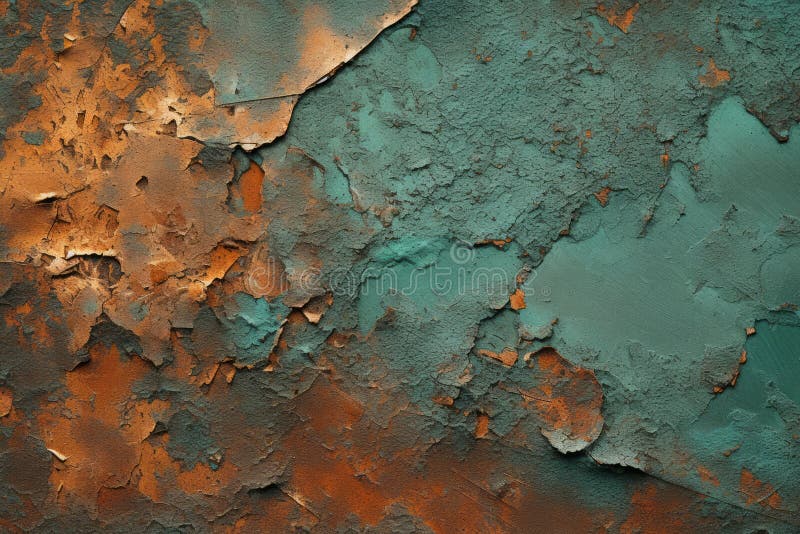 Processed Collage of Grunge Chipped Paint Rusty Textured Metal in ...