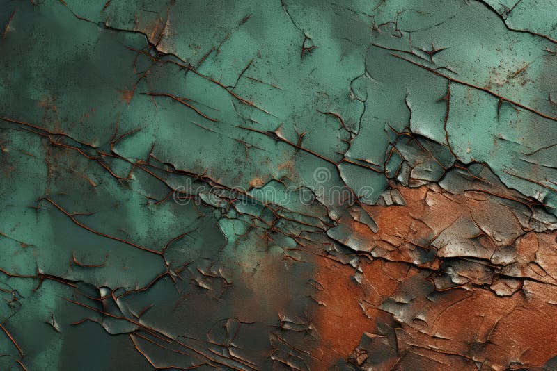 Processed Collage of Grunge Chipped Paint Rusty Textured Metal in ...