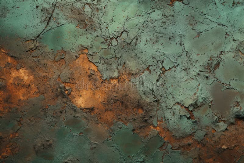 Processed Collage of Grunge Chipped Paint Rusty Textured Metal in ...