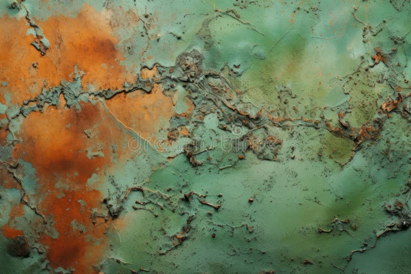 Processed Collage of Grunge Chipped Paint Rusty Textured Metal in ...