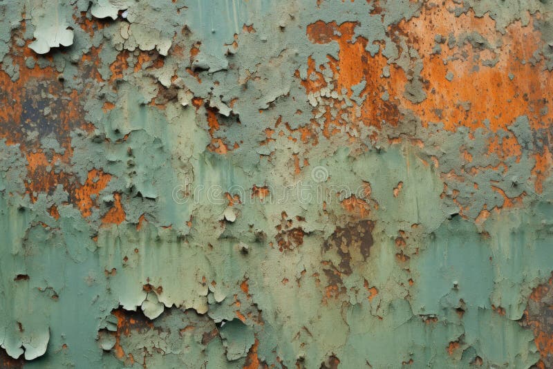 Processed Collage of Grunge Chipped Paint Rusty Textured Metal in ...