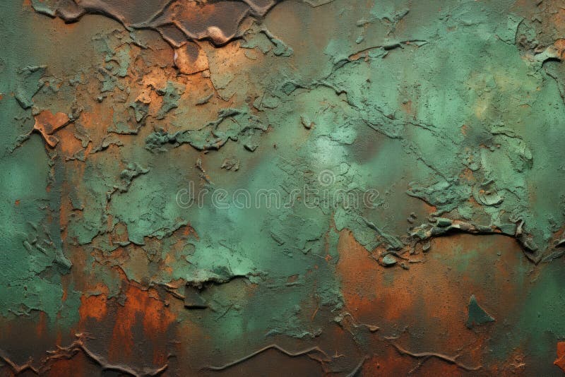 Processed Collage of Grunge Chipped Paint Rusty Textured Metal in ...
