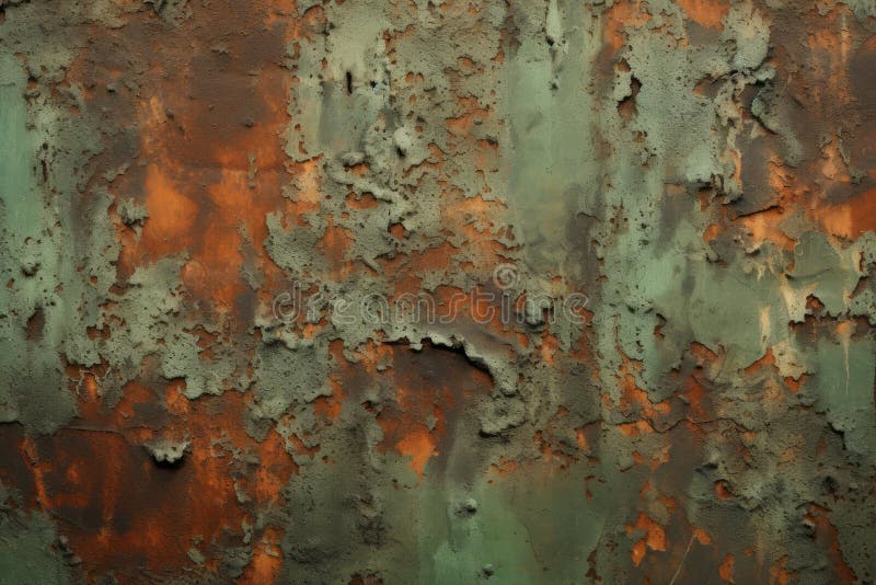 Processed Collage of Grunge Chipped Paint Rusty Textured Metal in ...