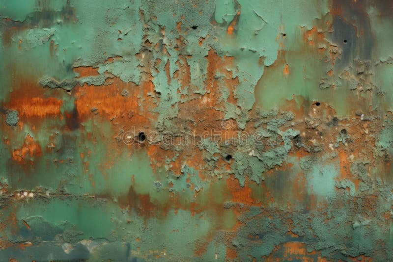 Processed Collage of Grunge Chipped Paint Rusty Textured Metal in ...