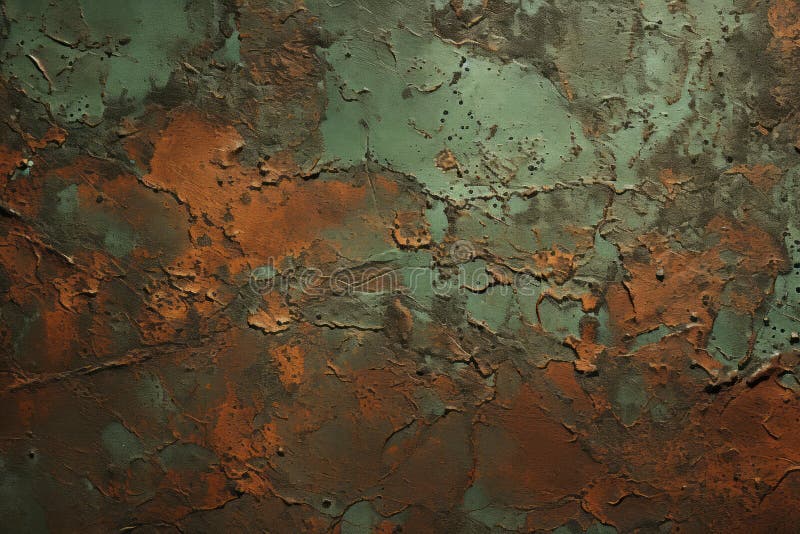 Processed Collage of Grunge Chipped Paint Rusty Textured Metal in ...