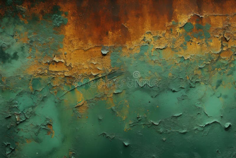 Processed Collage of Grunge Chipped Paint Rusty Textured Metal in ...