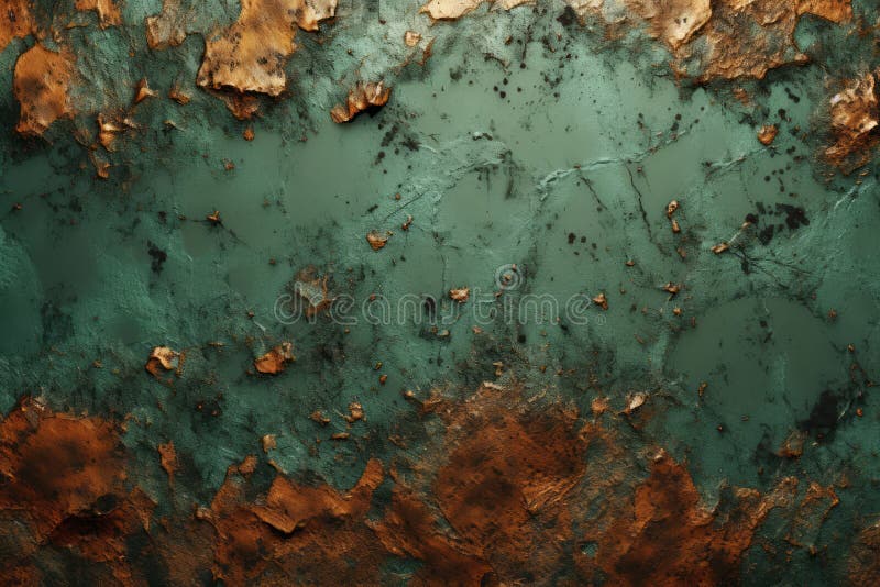 Processed Collage of Grunge Chipped Paint Rusty Textured Metal in ...