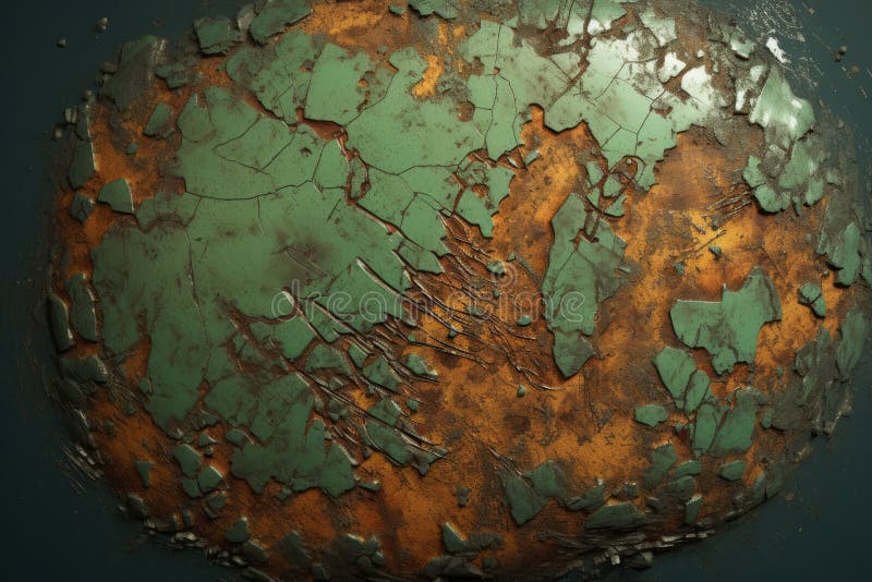 Processed Collage of Grunge Chipped Paint Rusty Textured Metal in ...