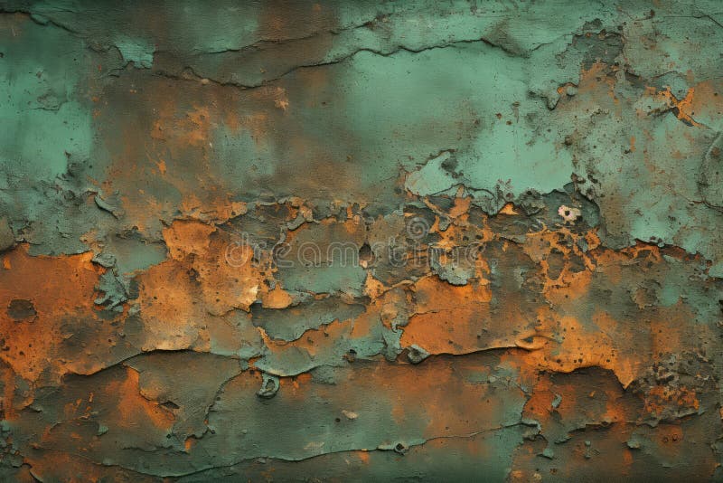 Processed Collage of Grunge Chipped Paint Rusty Textured Metal in ...