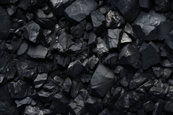 Processed Collage of Industrial Pea Coal Surface Texture. Background ...