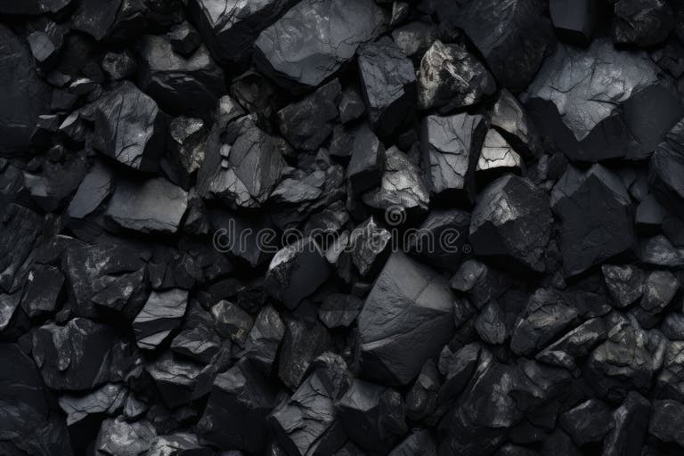 Processed Collage of Industrial Pea Coal Surface Texture. Background ...