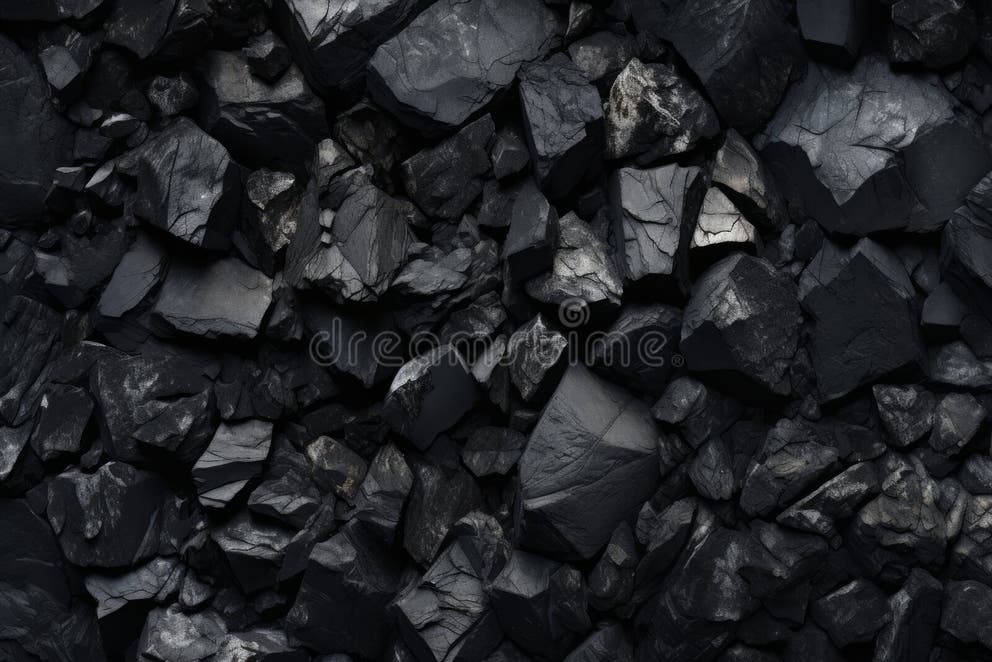 Processed Collage of Industrial Pea Coal Surface Texture. Background ...