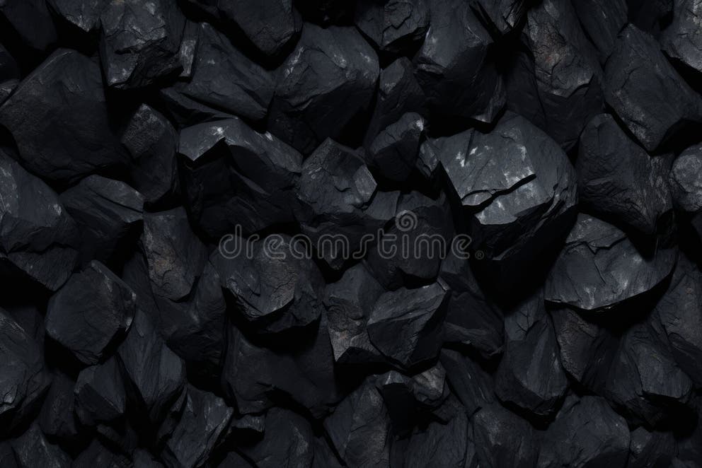 Processed Collage of Industrial Pea Coal Surface Texture. Background ...