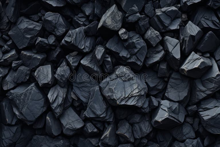 Processed Collage of Industrial Pea Coal Surface Texture. Background ...