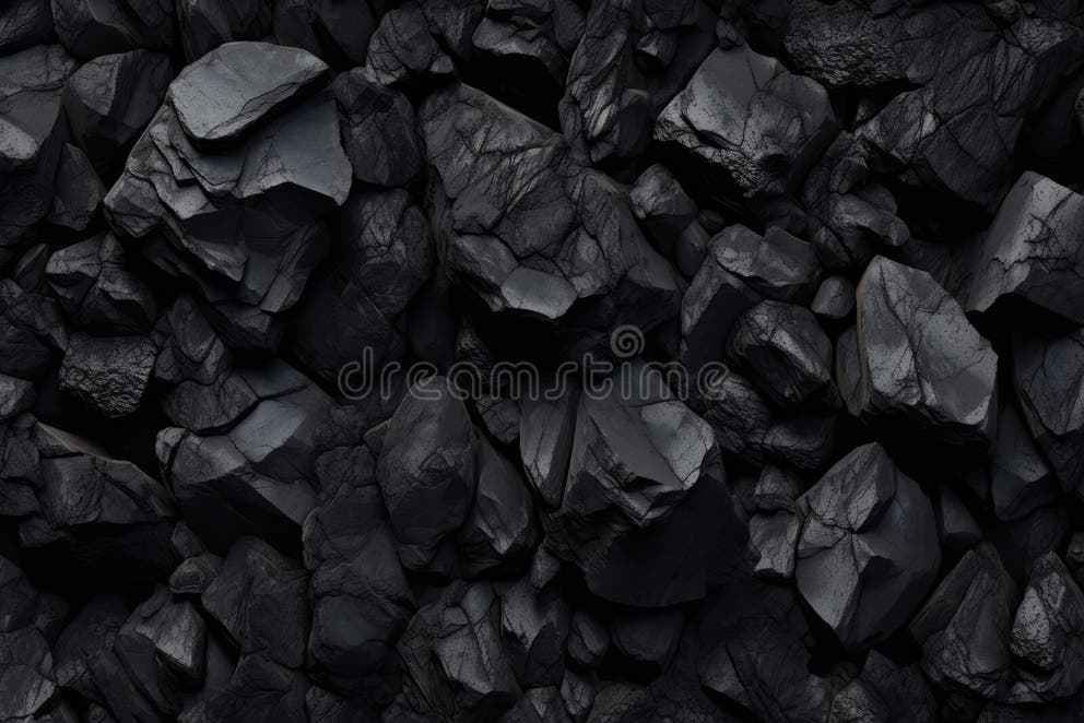 Processed Collage of Industrial Pea Coal Surface Texture. Background ...