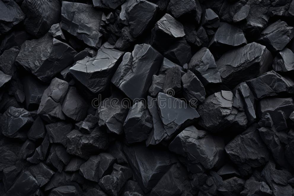 Processed Collage of Industrial Pea Coal Surface Texture. Background ...