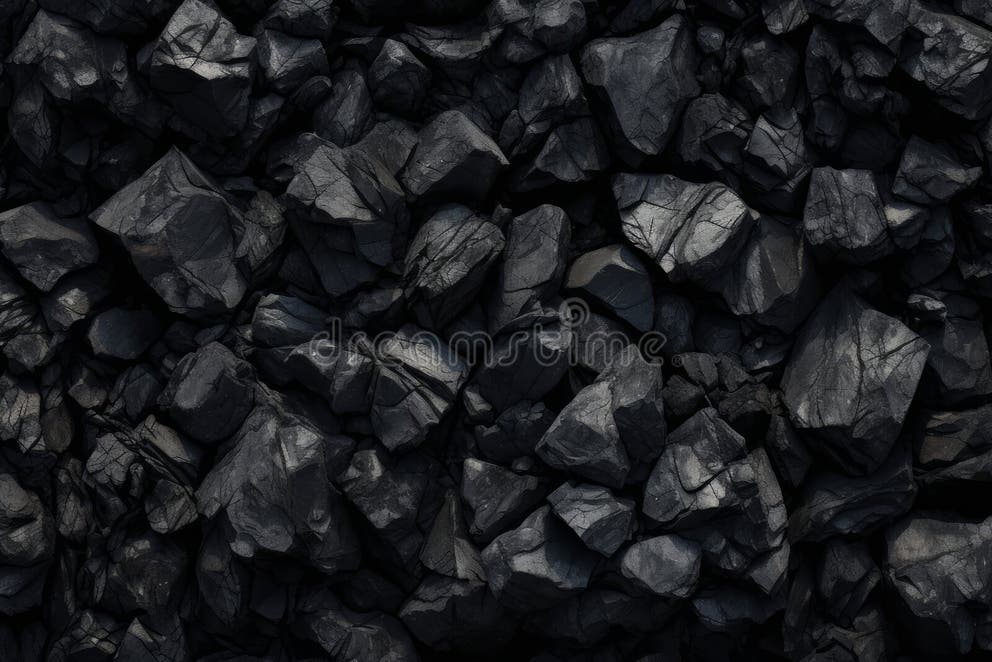 Processed Collage of Industrial Pea Coal Surface Texture. Background ...