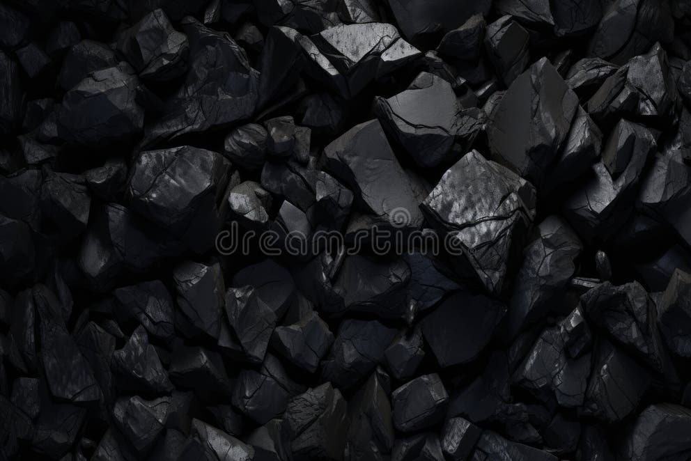 Processed Collage of Industrial Pea Coal Surface Texture. Background ...