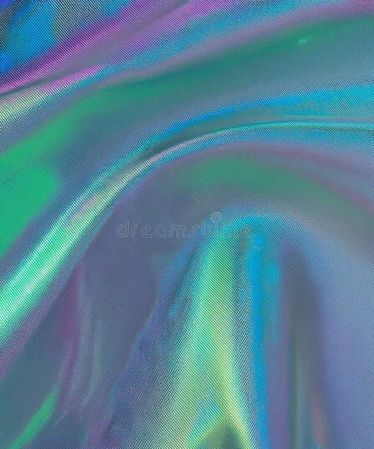 Processed Collage of Iridescent Fabric Trendy Cloth Holographic Texture ...