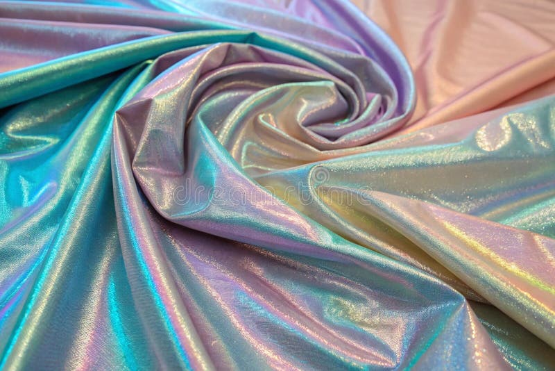 Processed Collage of Iridescent Fabric Trendy Cloth Stock Illustration ...