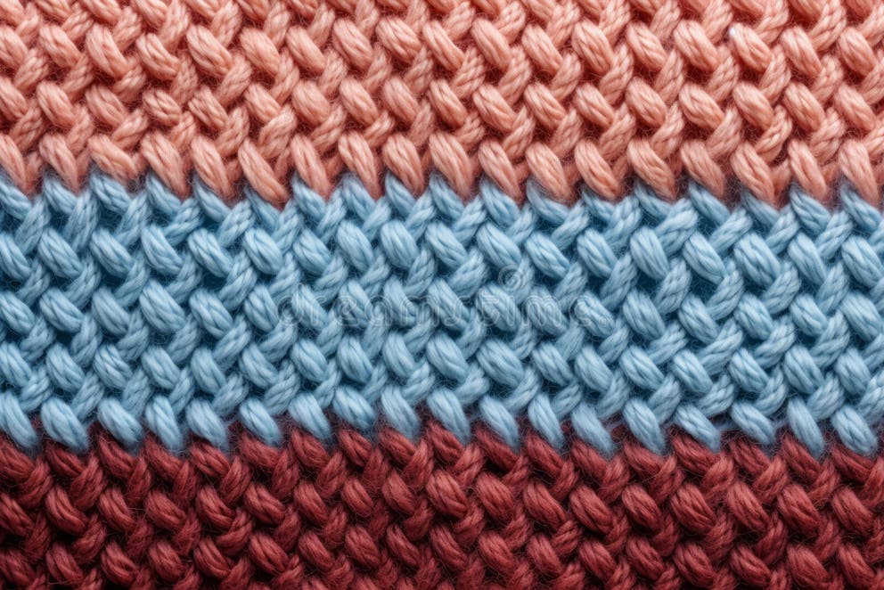 Processed Collage of Knitted Braids Cotton Yarn Texture. Background for ...