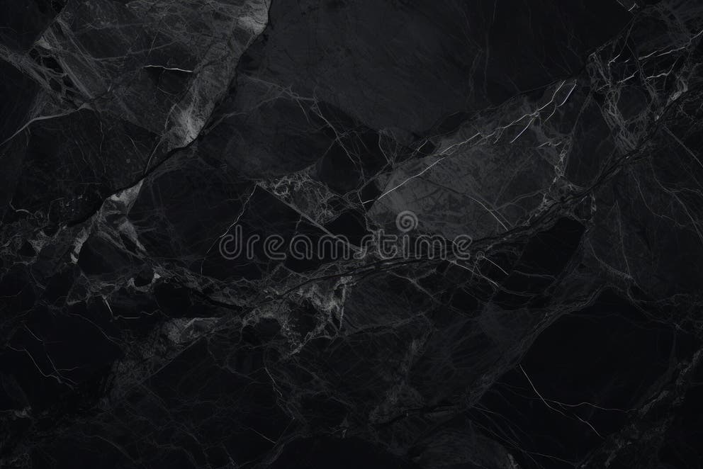 Processed Collage of Luxury Pattern of Black Marble Texture. Background ...