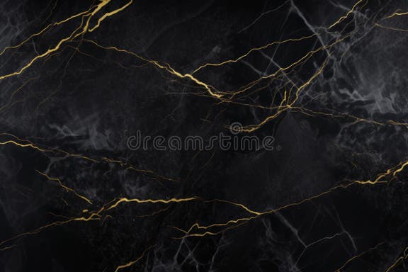 Processed Collage of Luxury Pattern of Black Marble Texture. Background ...