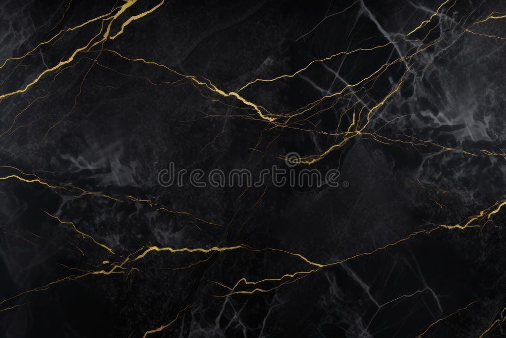 Processed Collage of Luxury Pattern of Black Marble Texture. Background ...