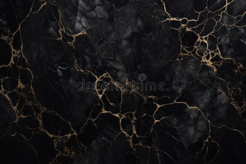 Processed Collage of Luxury Pattern of Black Marble Texture. Background ...