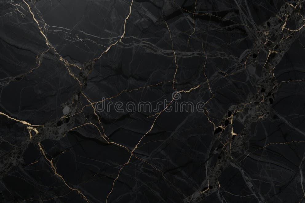 Processed Collage of Luxury Pattern of Black Marble Texture. Background ...