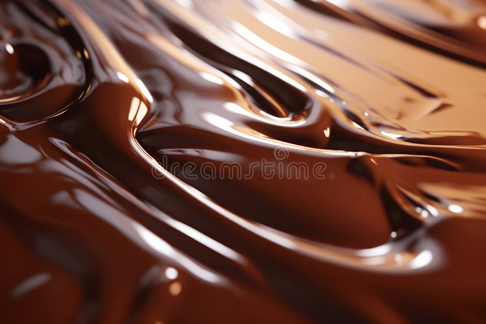 Processed Collage of Melted Liquid Chocolate Texture. Background for Banner, Backdrop or Texture ...