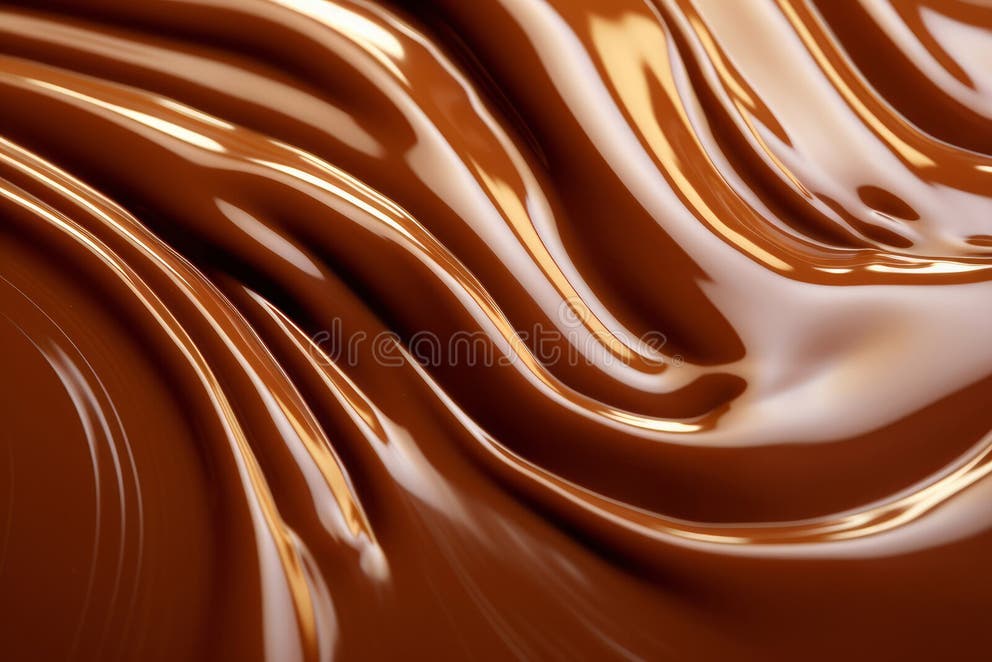 Processed Collage of Melted Liquid Chocolate Texture. Background for Banner, Backdrop or Texture ...