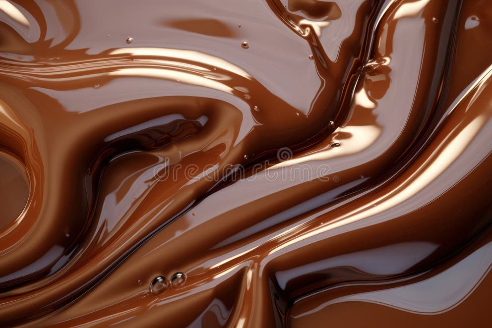 Processed Collage of Melted Liquid Chocolate Texture. Background for Banner, Backdrop or Texture ...