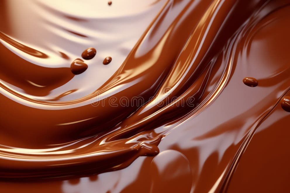 Processed Collage of Melted Liquid Chocolate Texture. Background for Banner, Backdrop or Texture ...
