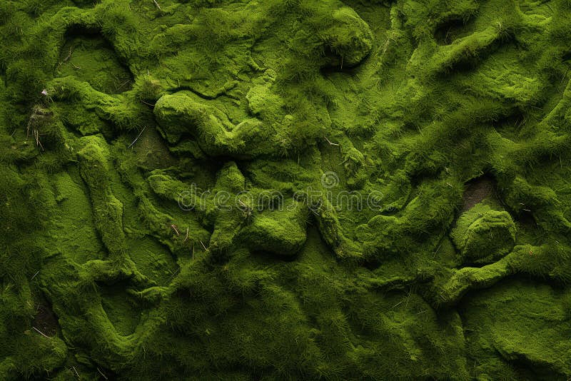 Processed Collage of Mossy Forest Ground Surface Texture. Background ...