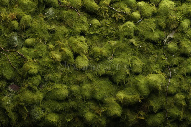 Processed Collage of Mossy Forest Ground Surface Texture. Background ...