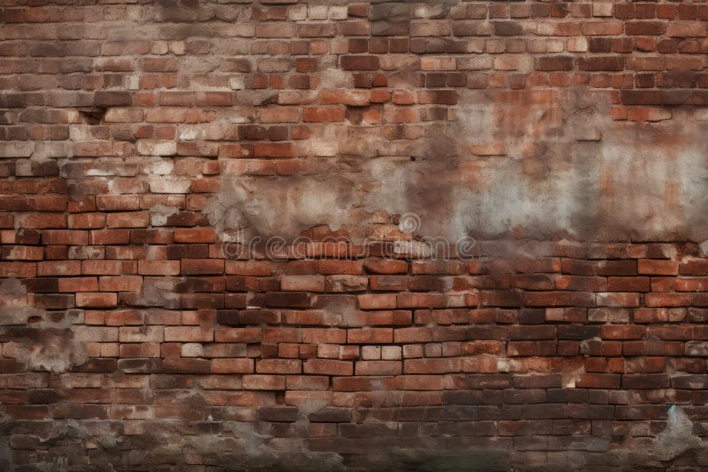 Processed Collage of Obsolete Red Brock Masonry Wall Texture ...