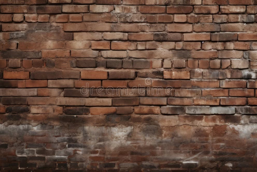 Processed Collage of Obsolete Red Brock Masonry Wall Texture ...