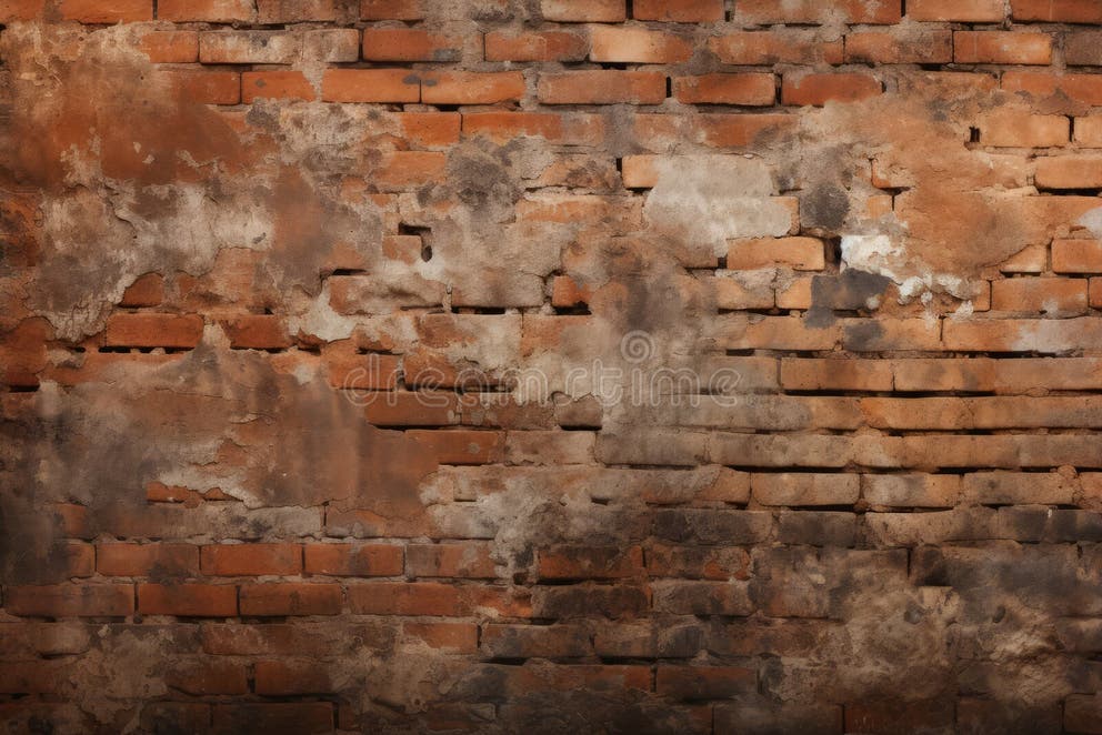 Processed Collage of Obsolete Red Brock Masonry Wall Texture ...